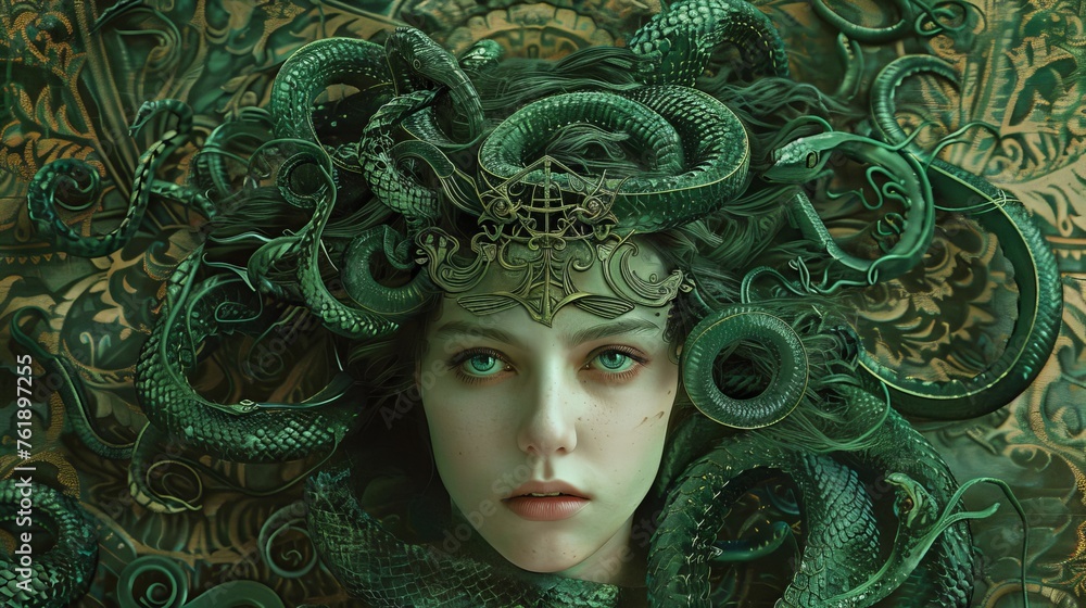 a beautiful illustration painting of the beautiful greek mythology ...