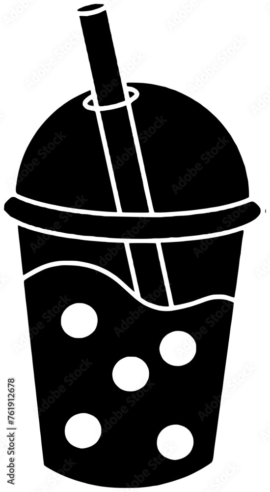 boba illustration tea silhouette sweet logo chocolate icon beverage ...