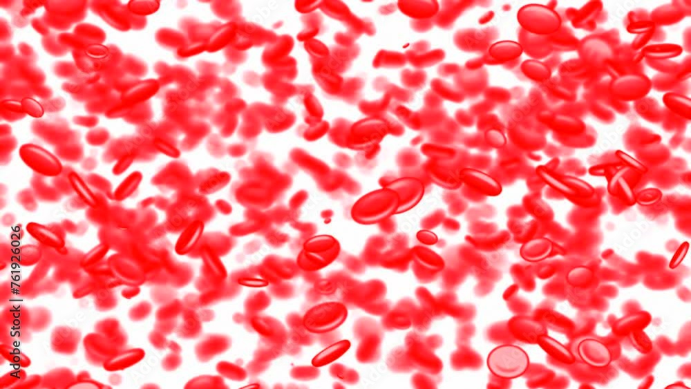 Vidéo Stock Red blood cells moving in blood stream in artery. Design ...