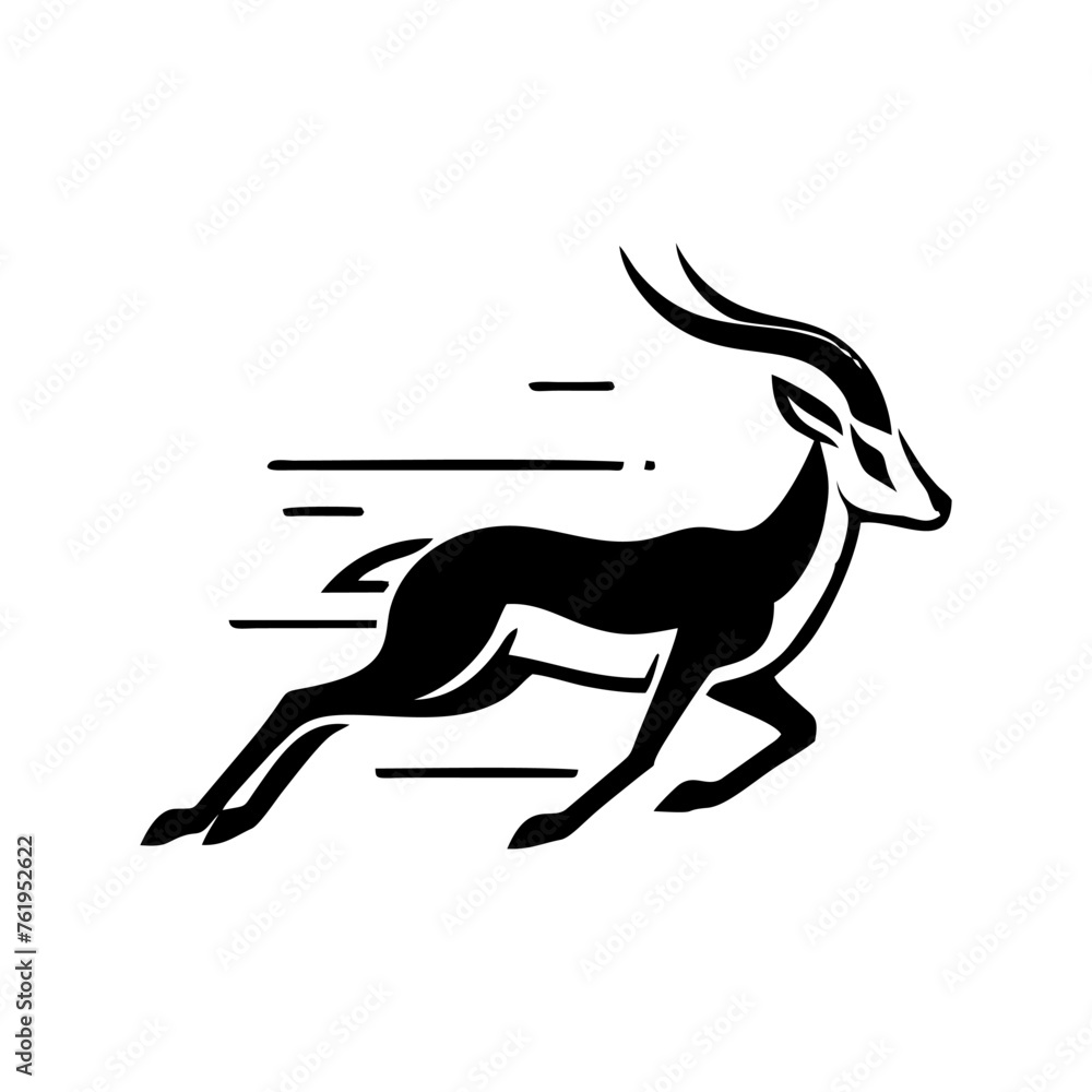 Springbok logo vector. springbok vector illustration. springbok wild ...
