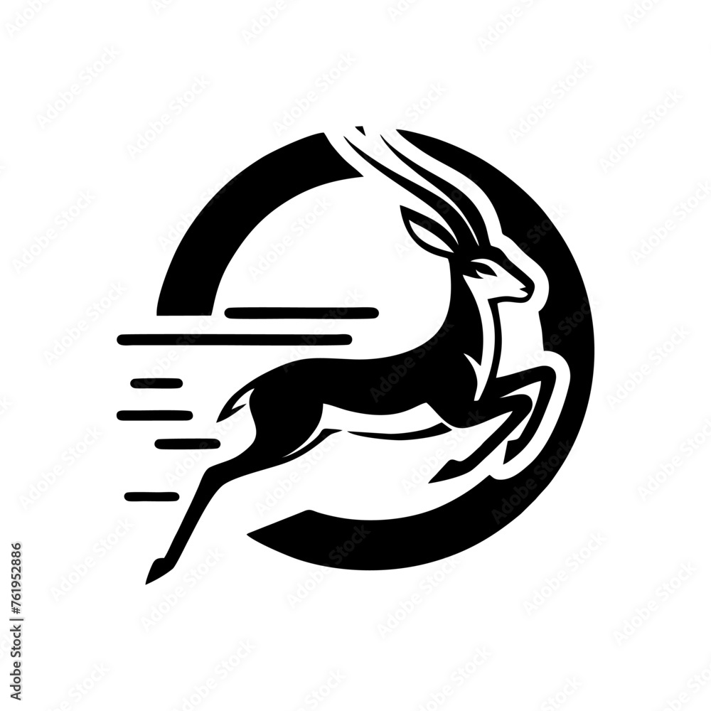 Springbok logo vector. springbok vector illustration. springbok wild ...