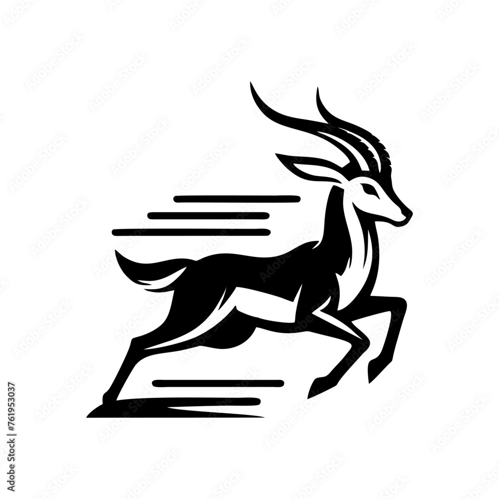 Springbok logo vector. springbok vector illustration. springbok wild ...
