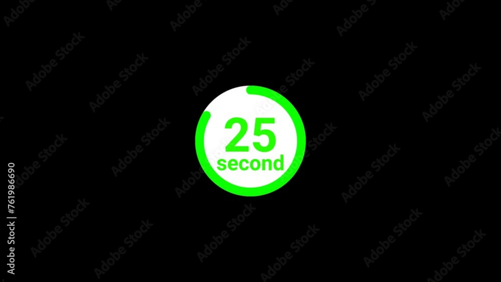 Vidéo Stock 30 second countdown on black background, 30 second ...
