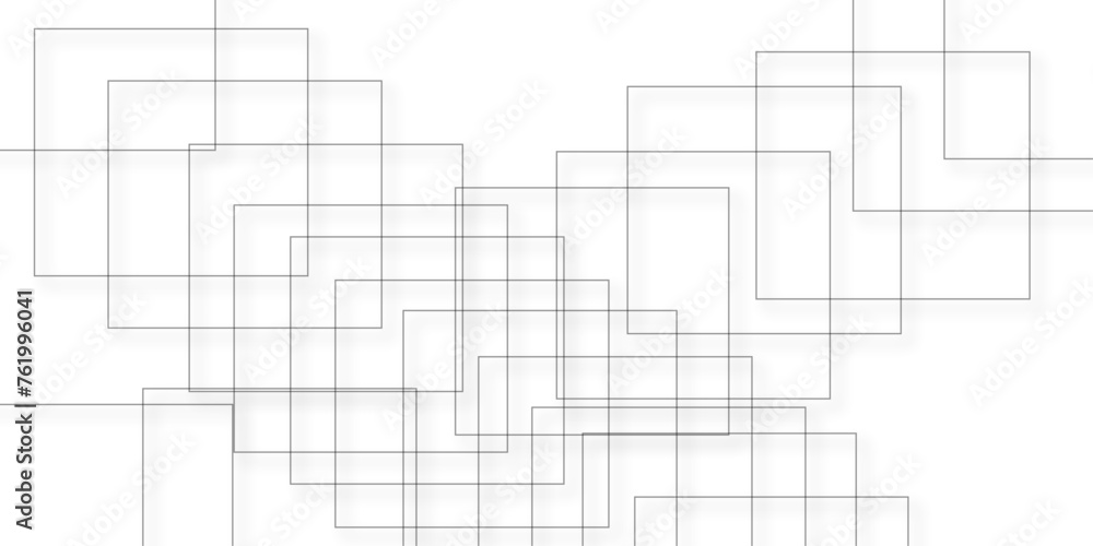 Abstract seamless random geometric black, white square lines pattern on ...