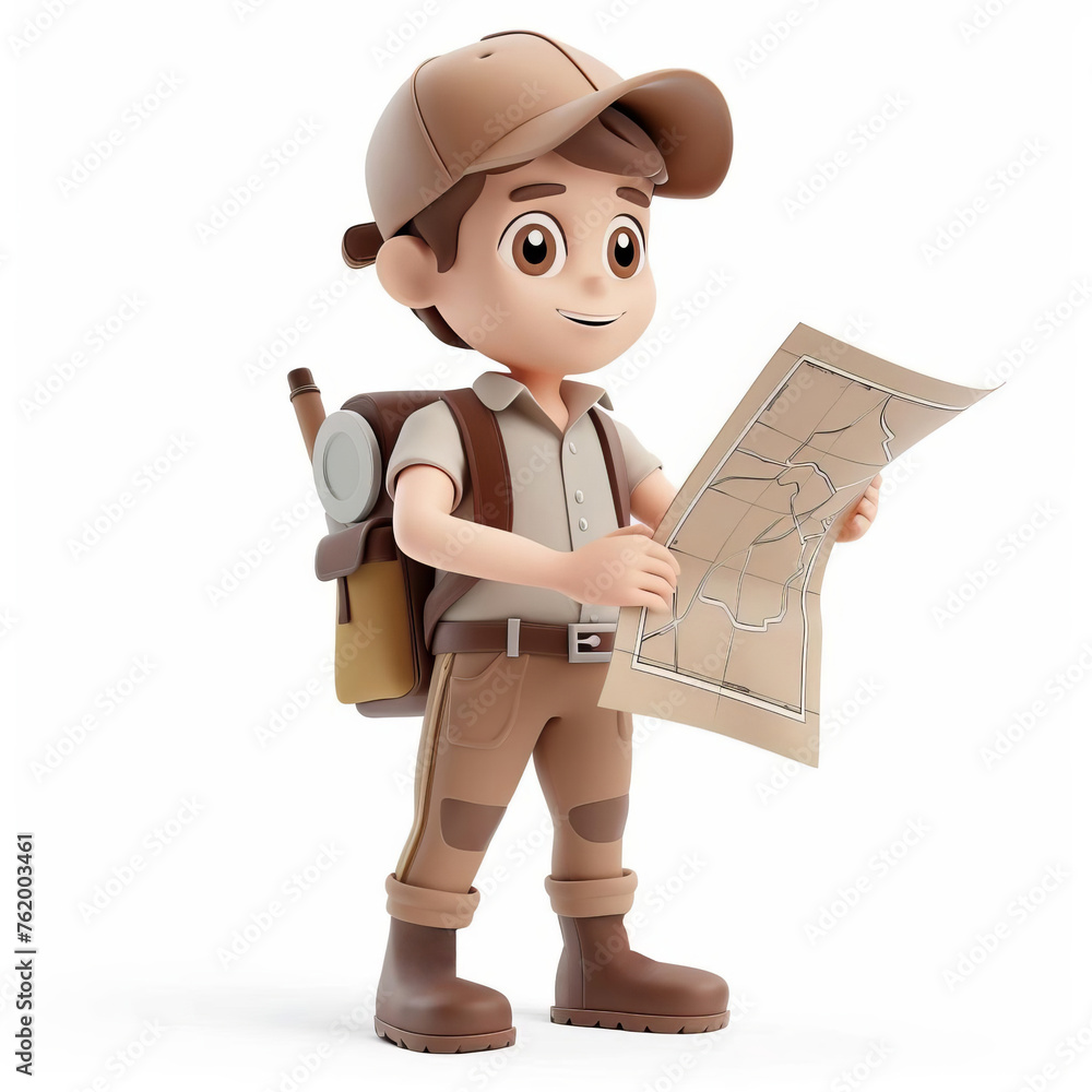 3D rendered image of a Caucasian male cartoon character dressed as a ...