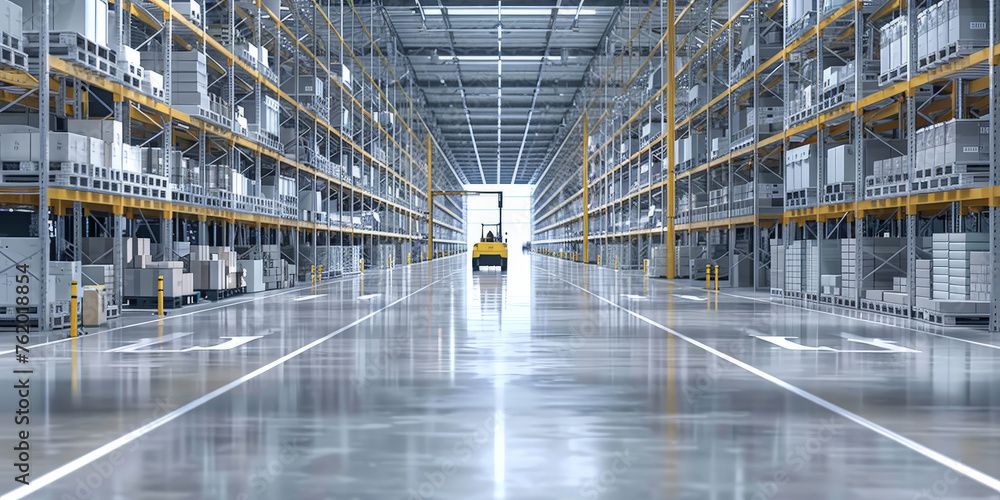 empty warehouse with rows and columns lined up,Warehouse industrial and ...
