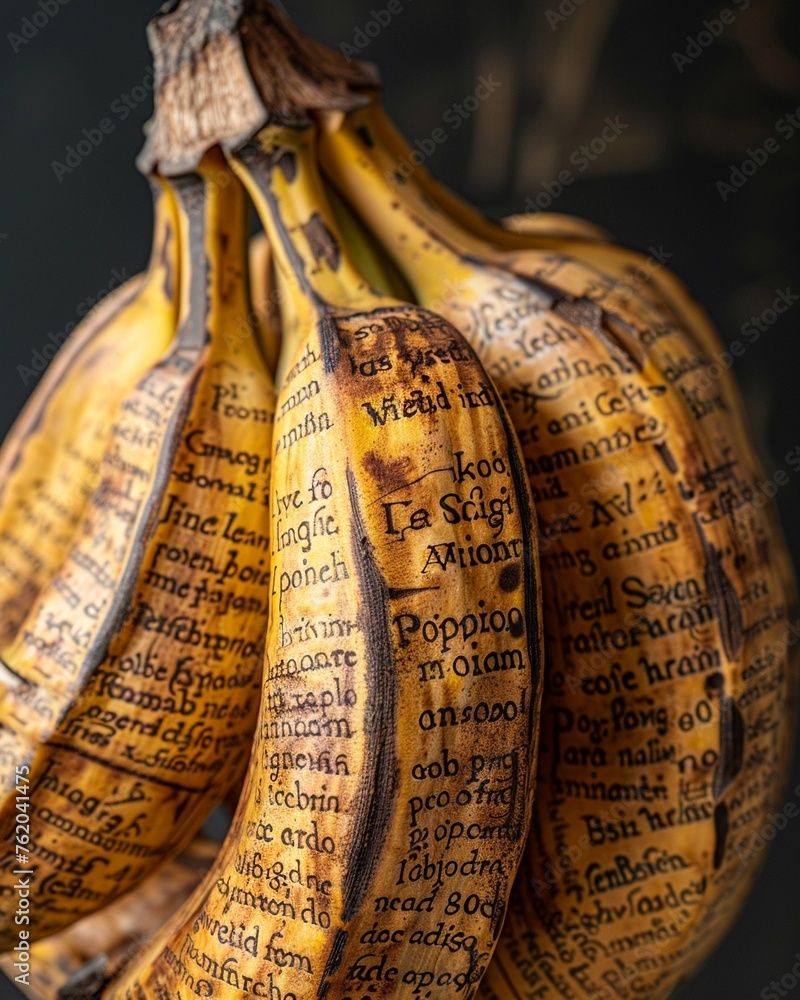 Bananas that peel back to reveal scrolls of ancient wisdom written in ...