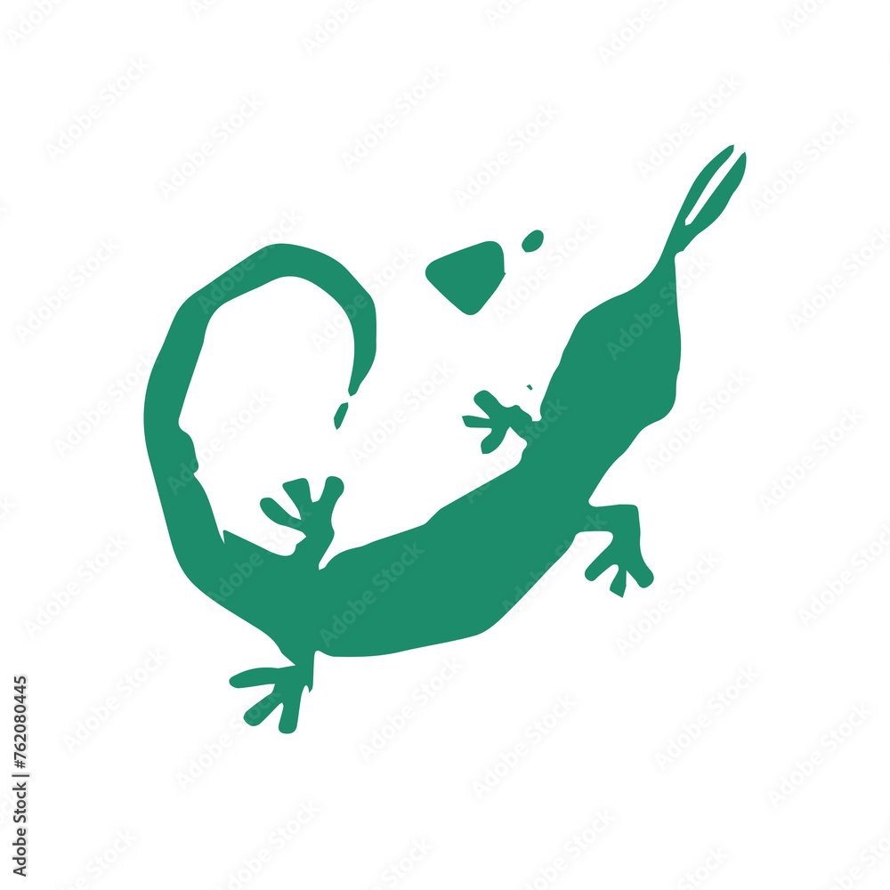 Lizard hand drawn illustration, lacertian emblem. PNG geckos drawing ...
