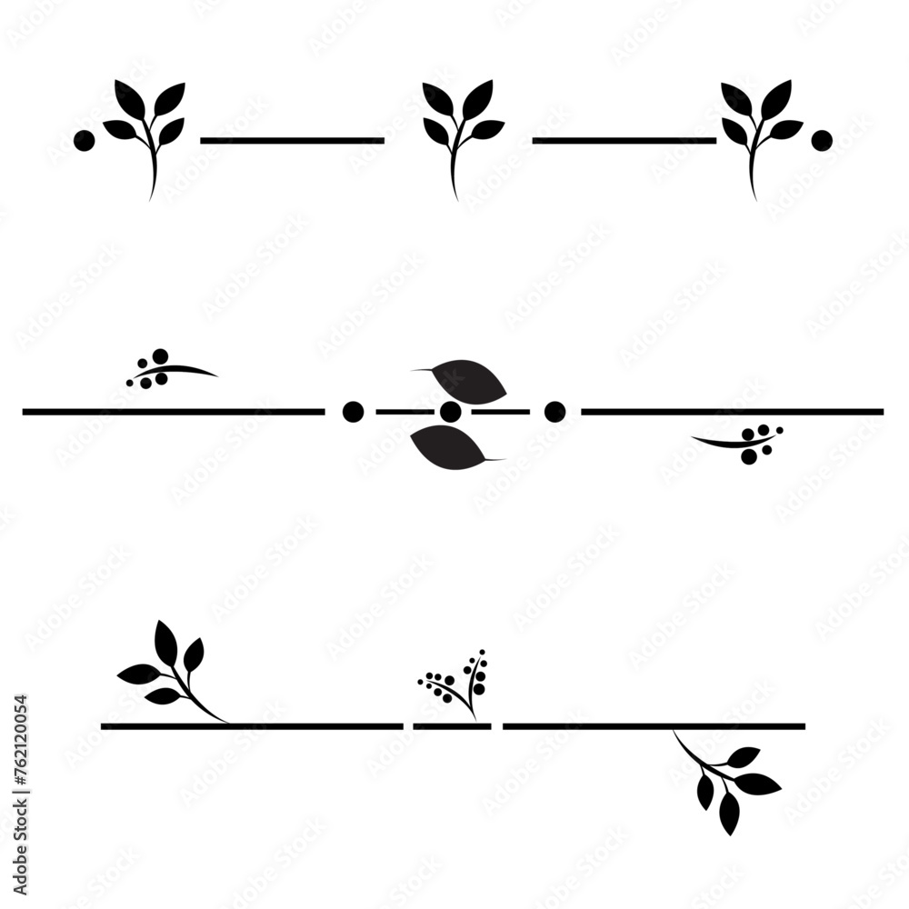 Text dividers, paragraph dividers, borders, frames and separators with ...