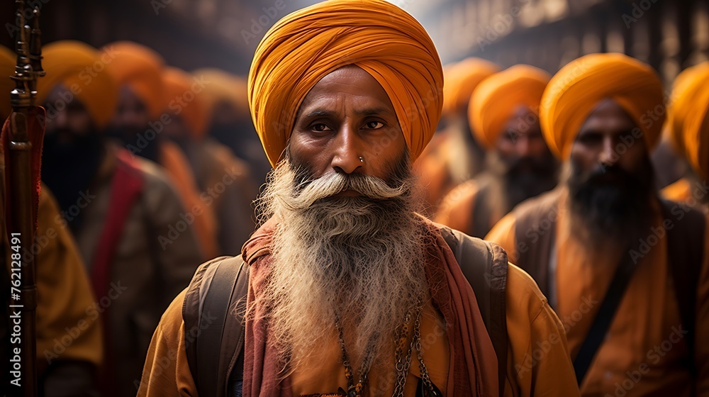 Hindu holy man sadhhu stay around the temple during Maha-Shivaratri at ...