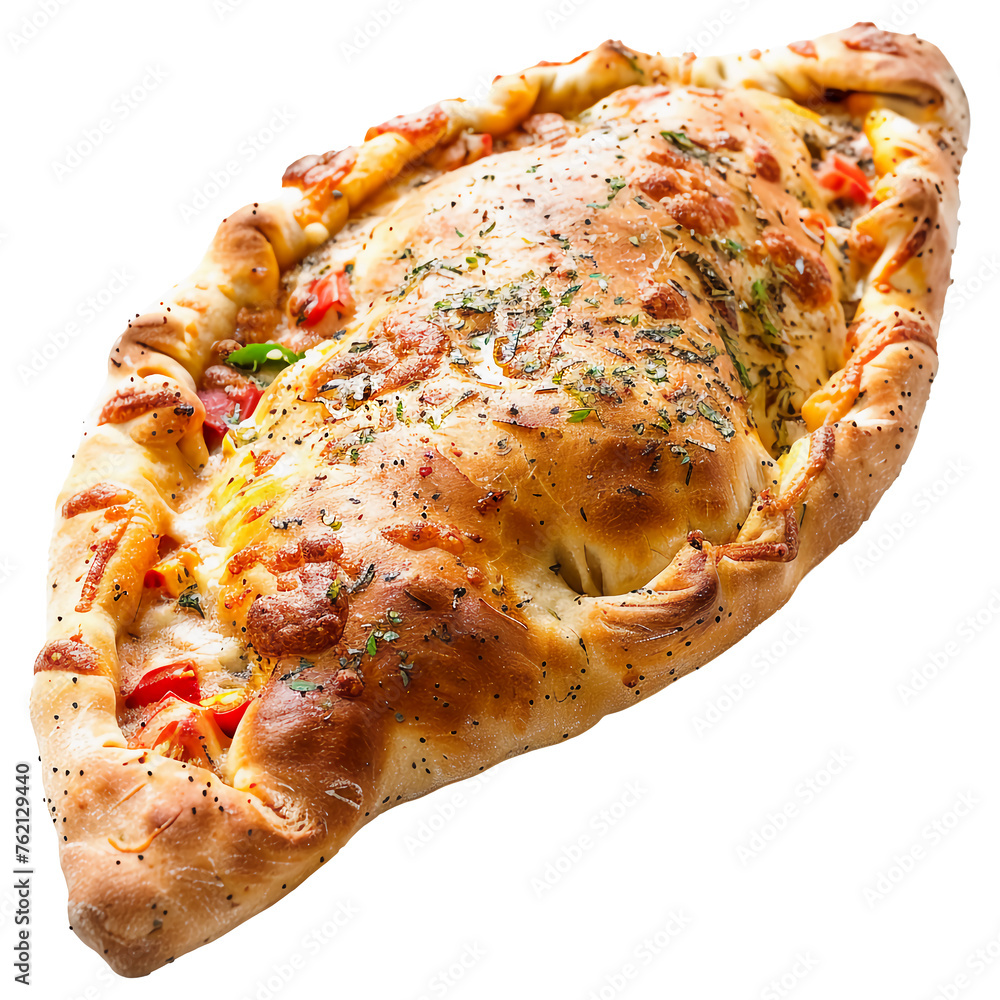 Satisfying Calzone: Folded Italian Pizza Pocket with Mozzarella ...