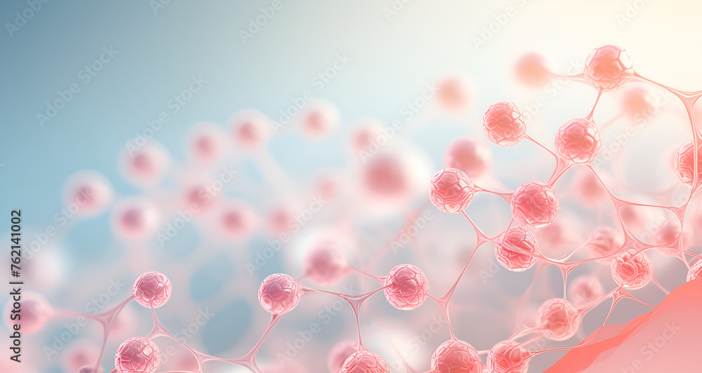 Digital illustration of red blood cells on a blue background ...