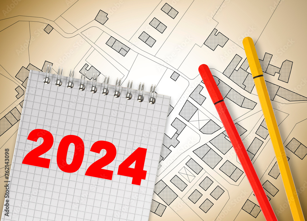 2024 Real Estate Planning - Business concept in building activity and ...