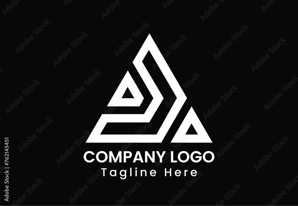 letter a logo, letter d logo, letter a and triangle logo, logomark ...