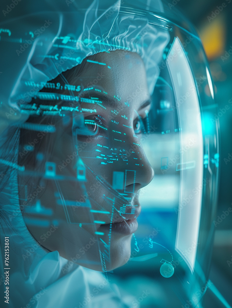 Stock image of a healthcare professional AI using advanced medical ...