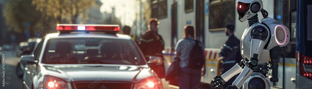 emergency responders robot in action, providing urgent care and ...