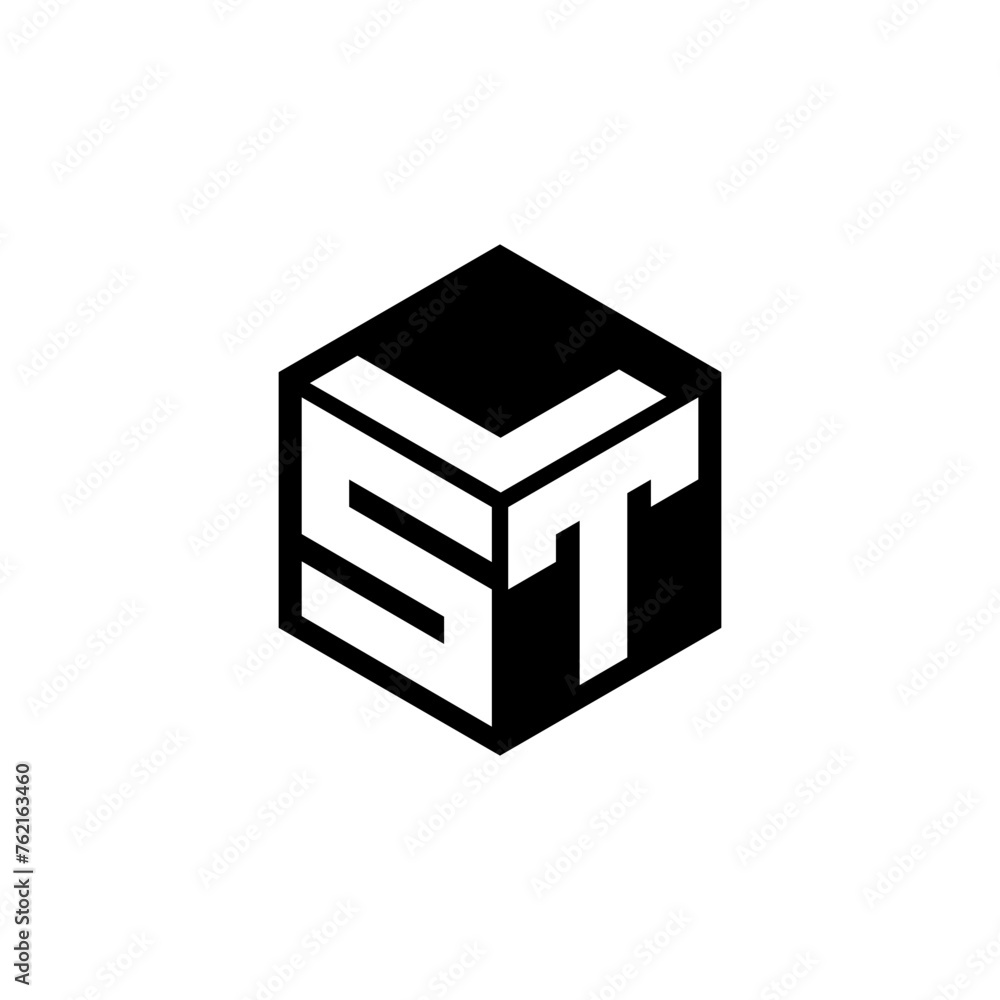 STL letter logo design with white background in illustrator. Vector ...