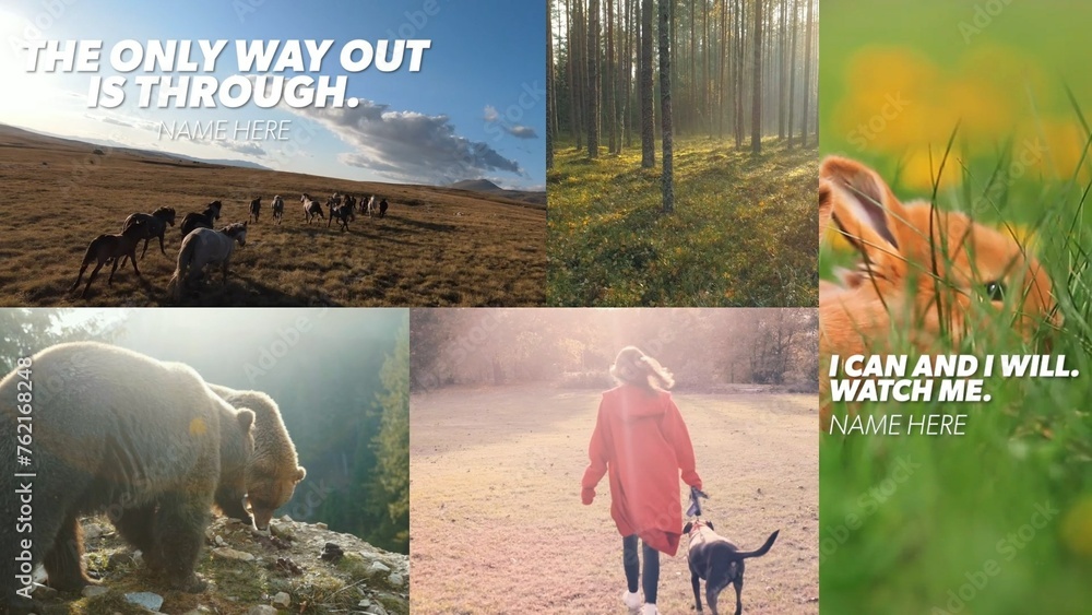 Modern Quotes Multi Image Intro Opener Stock Template | Adobe Stock