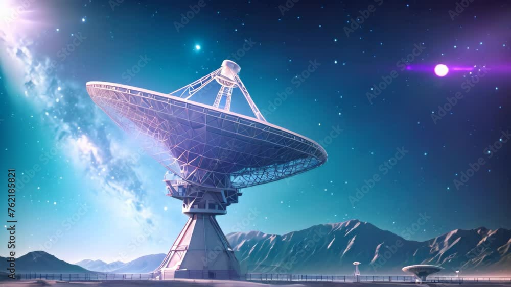 Enormous Satellite Dish Illuminates the Night Sky With Its Powerful ...