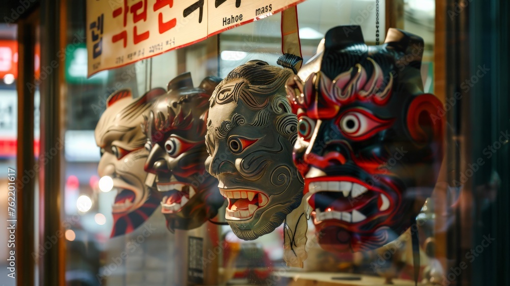 Tal and Talchum, " Hahoe masks " ,Korean Traditional Masks at Insadong ...