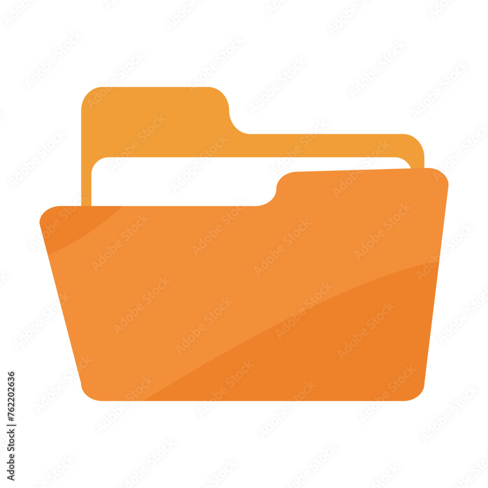 Folder icon, File icon. Folder data Open and close concept. computer ...