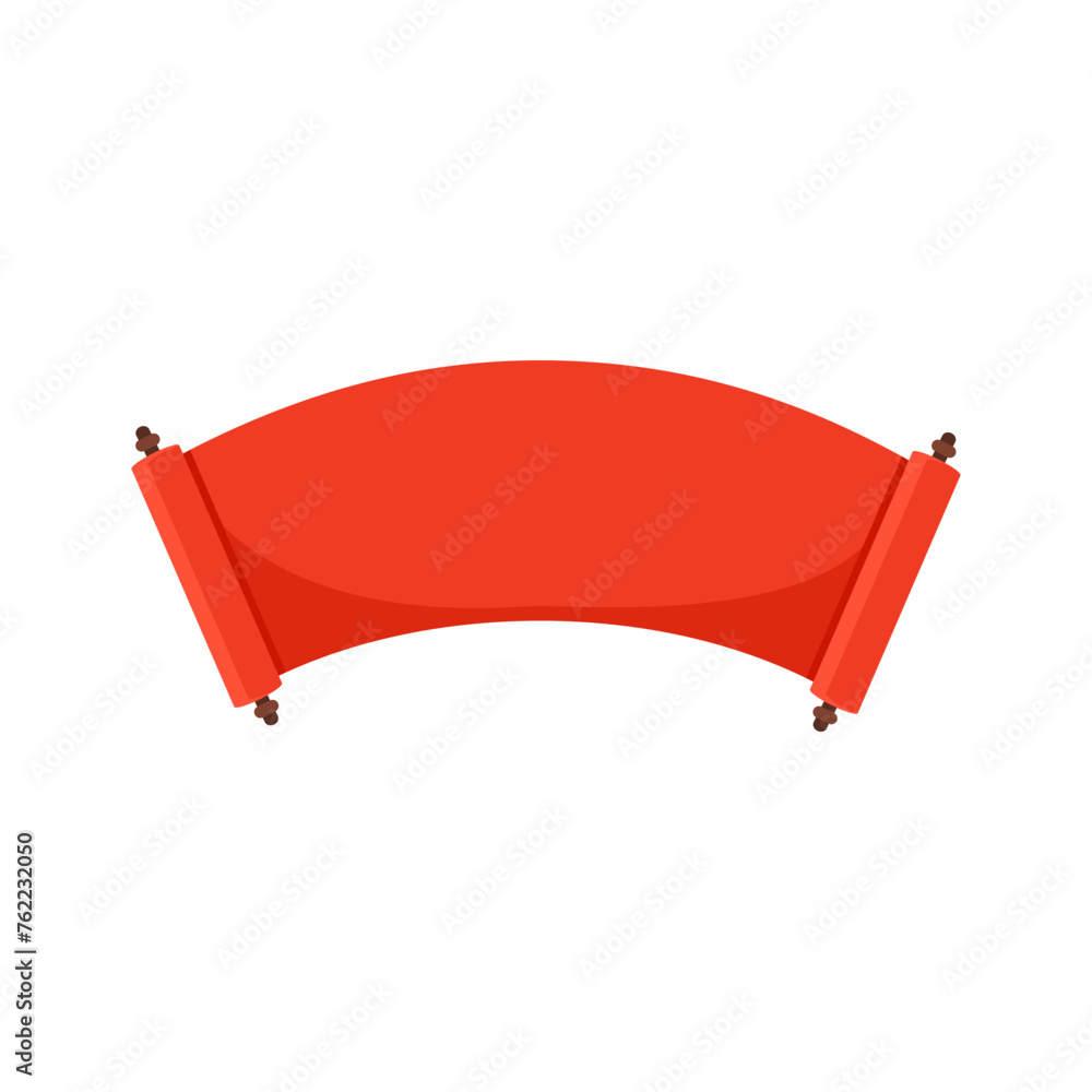 Chinese curved scroll. Oriental asian scroll paper, japanese culture ...