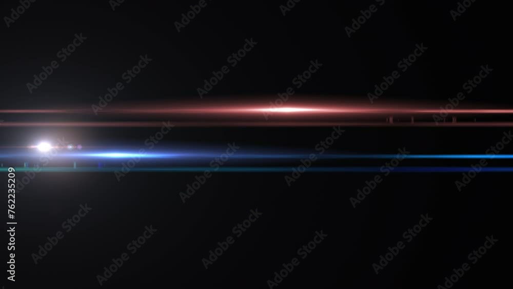 Abstract blue orange optical shine light lens flares motion animation ...