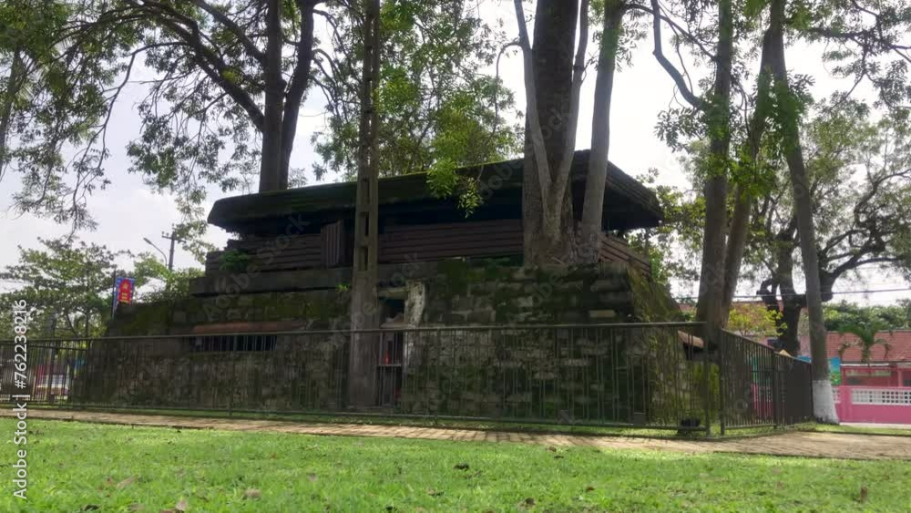 Vietnam war bunker. Blockhouse used by the military during the Vietnam ...