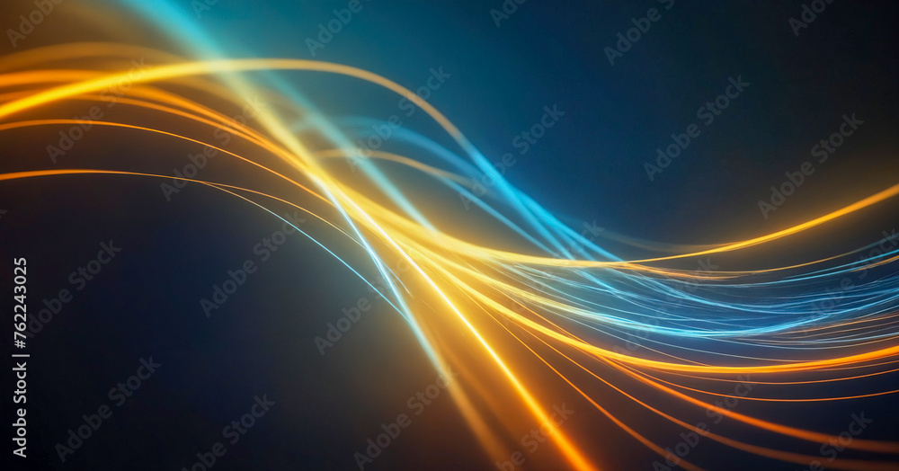 Abstract representation of sine wave pattern in golden hues against ...