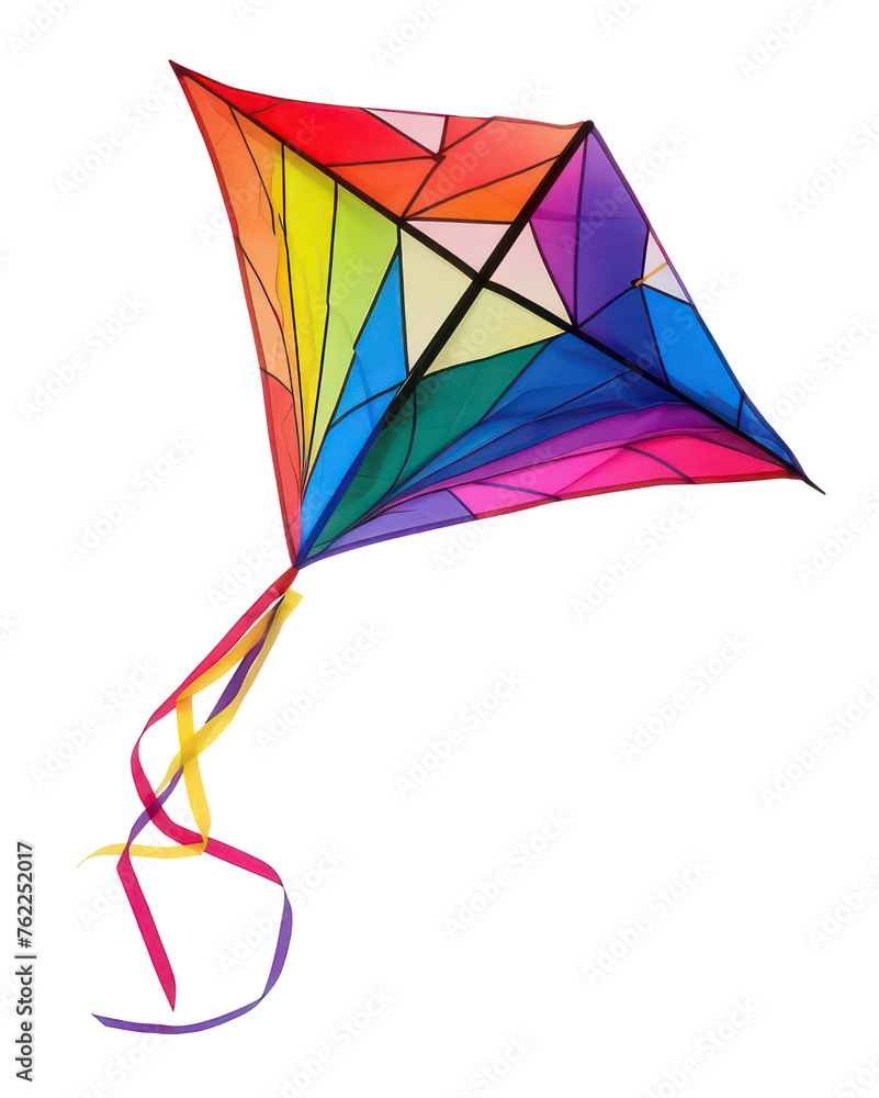 Flying kite isolated on transparent background, png. Photorealistic ...
