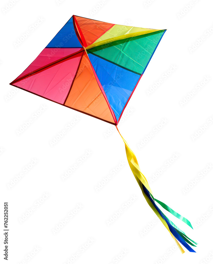 Flying kite isolated on transparent background, png. Photorealistic ...