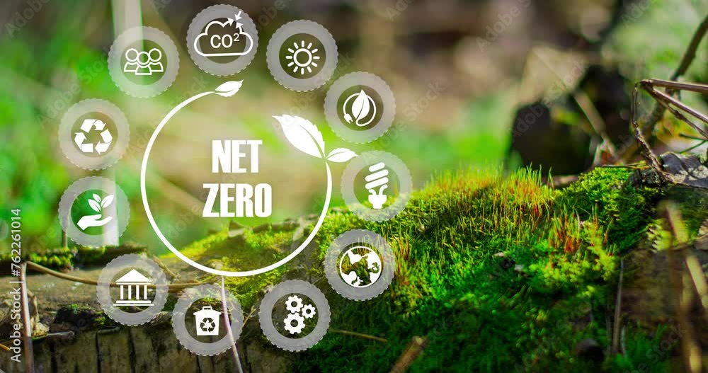 Net zero emission , carbon neutral concept. Net zero greenhouse gas ...