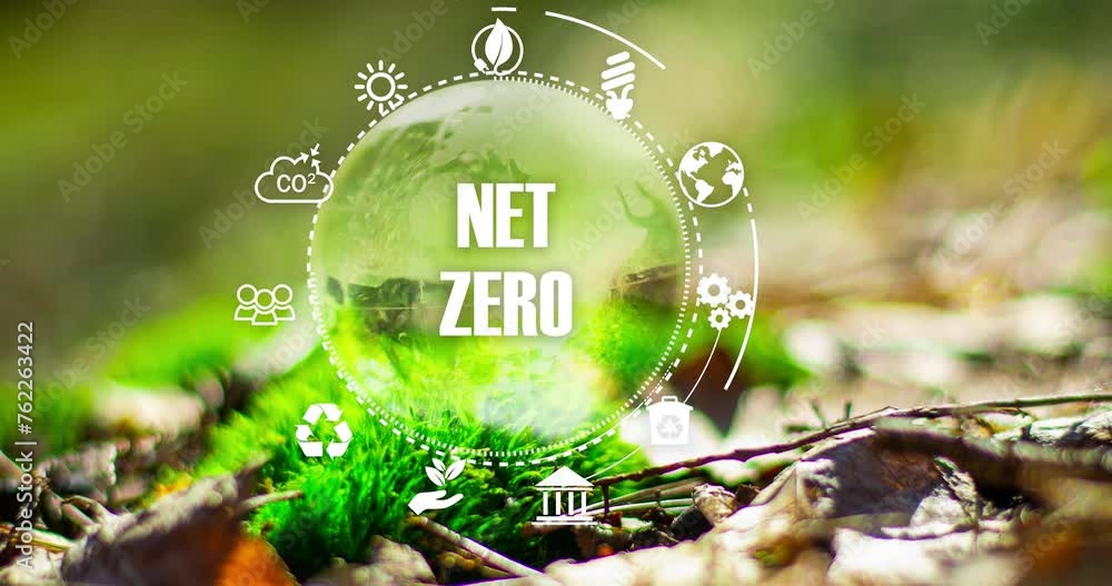 Net zero , carbon neutral concept. Net zero greenhouse gas emissions ...