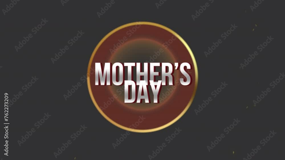 A black background holds a golden circular design depicting text in ...