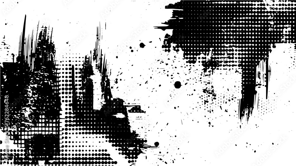 dust particle and dust grain texture on white background. distorted ...