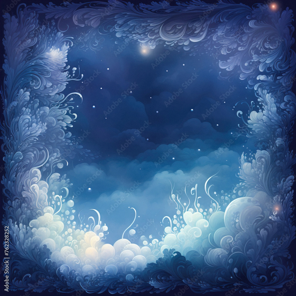 Mystical Blue Glowing Paper Conjured by Magic, Embracing Ethereal ...