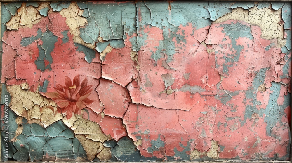 the intricate patterns and textures of damaged wallpaper, transformed ...