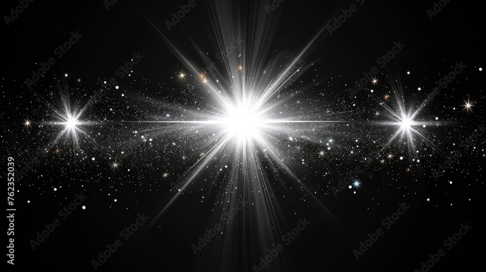 Magic light glow effect stars bursts with sparkles isolated on ...