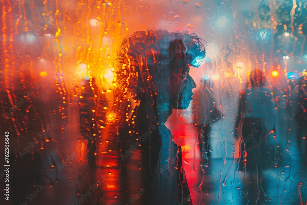 double exposure, dmt people on the disco dance floor, double exposure ...