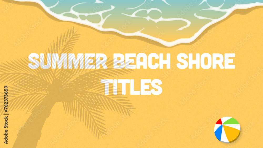 Summer Beach Shore Titles Stock Template | Adobe Stock