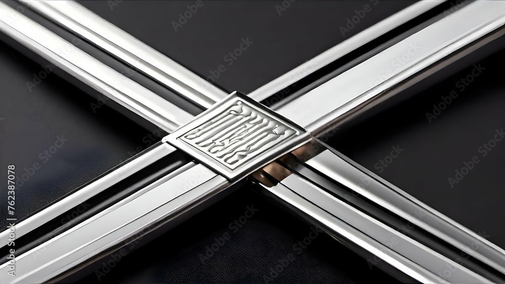 Badge, Metal, vector, illustration, symbol, logo, blades, knife, sharp ...