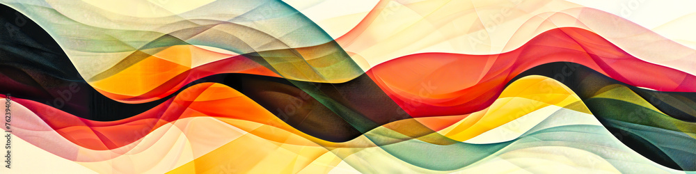 Linear patterns intersect and overlap, creating a sense of movement ...