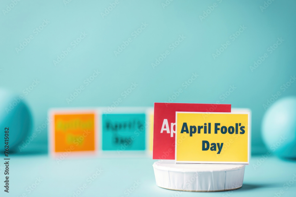 Colorful funny humorous postcards banner for April Fools' Day, April 1 ...