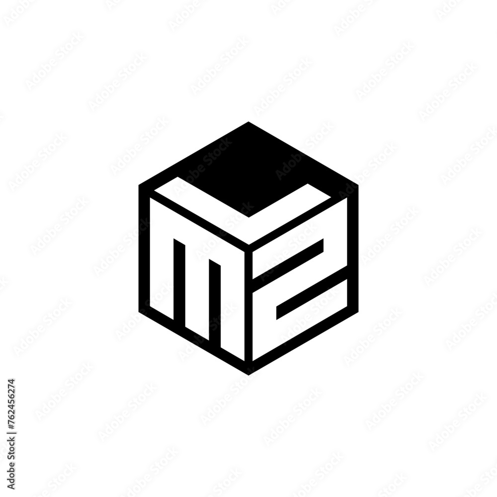 MZL letter logo design with white background in illustrator, cube logo ...