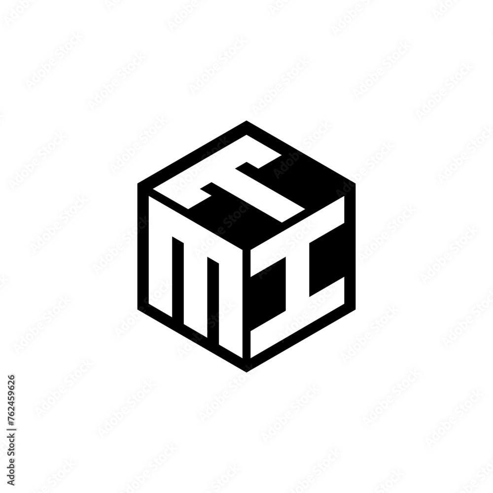 MIT letter logo design with white background in illustrator, cube logo ...