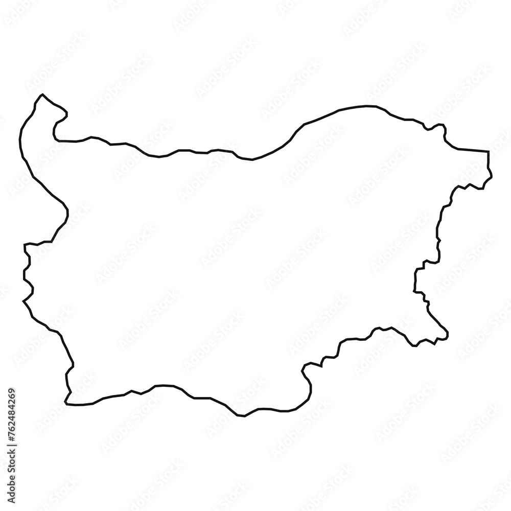 Bulgaria map outline, map freehand drawing on white background Stock Vector | Adobe Stock