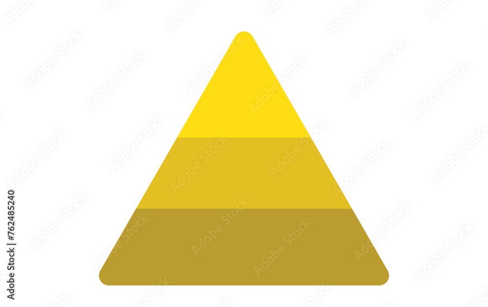 Blank vector three tier pyramid chart concepts Stock Vector | Adobe Stock