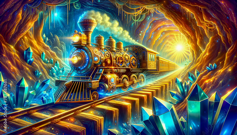 a train tunnel geology mine treasure riches cave goldmine ancient ...