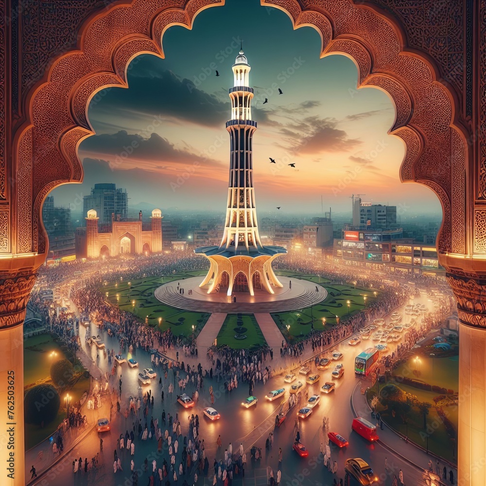 Minar e Pakistan Lahore. landmark of Pakistan. Stock Photo | Adobe Stock