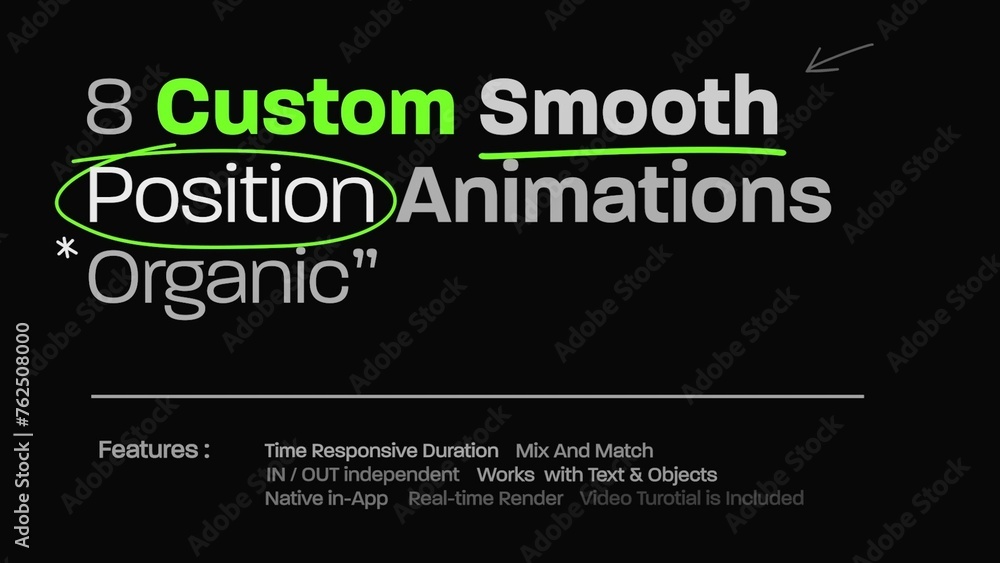 Custom Smooth Position Title Animator Stock Template | Adobe Stock